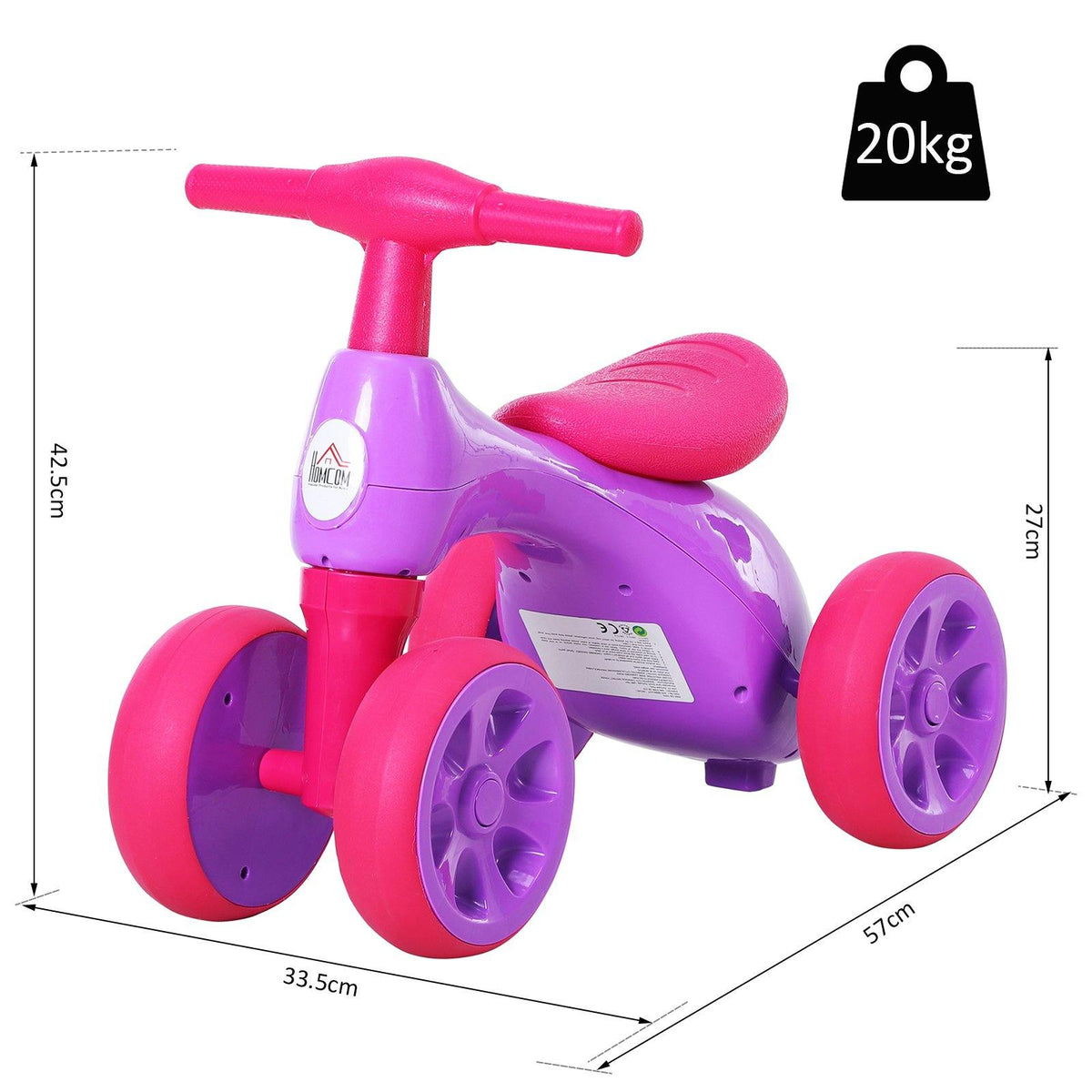 Toddler Training Walker Balance Bike Purple